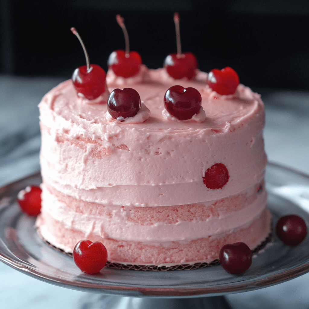 Cherry Layer Cake with Cherry Cream Cheese Frosting